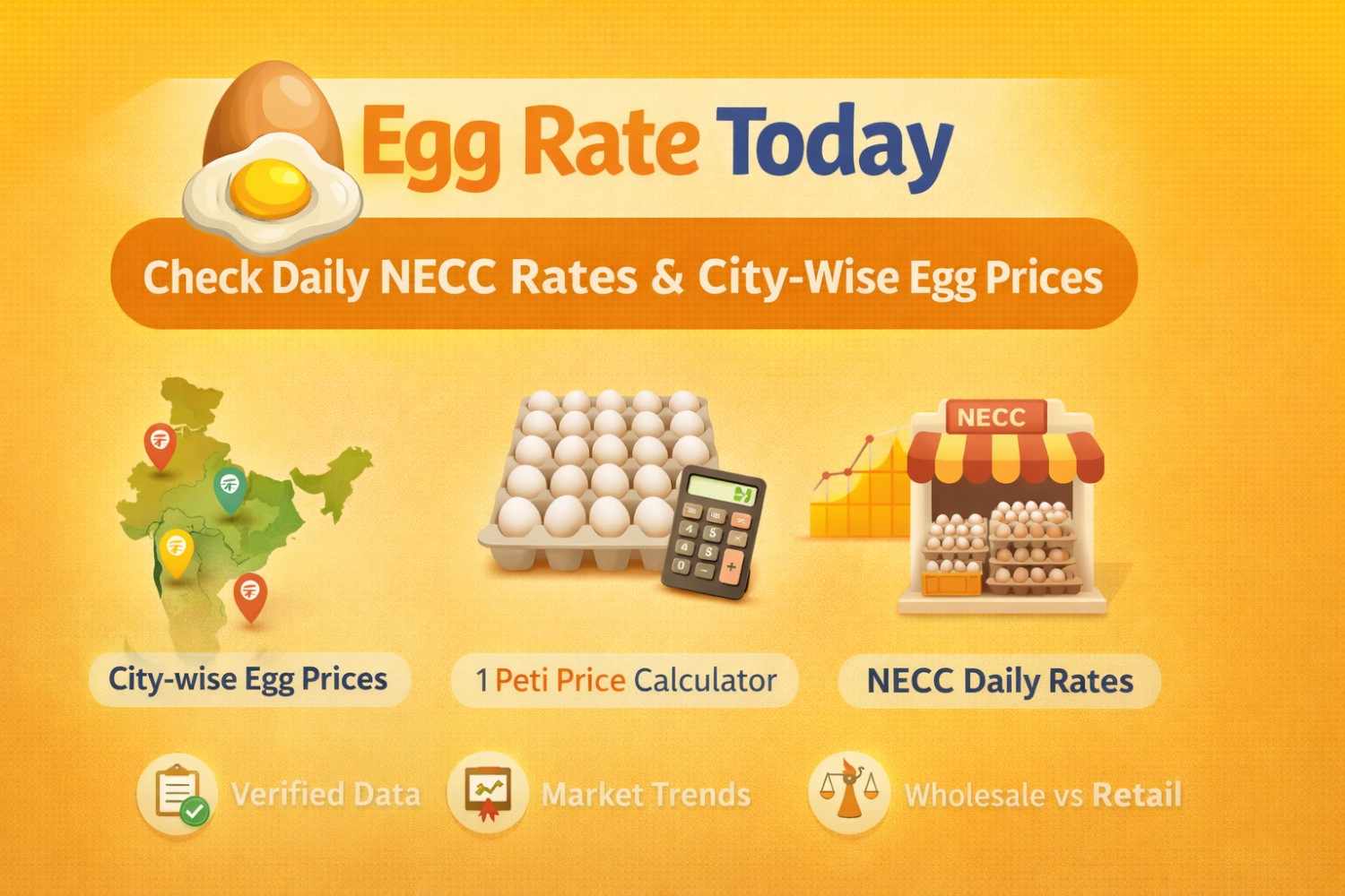 Today Egg Rate - Live NECC Price Per Egg, Tray & Peti